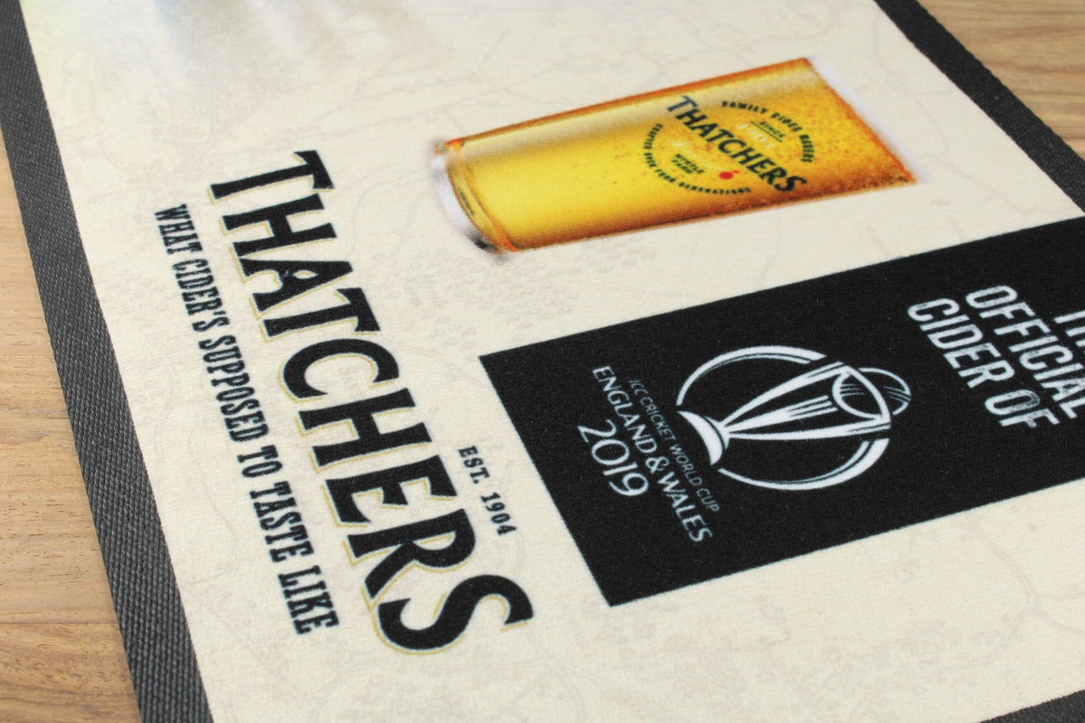 Personalised Bar Runners and Rubber Bar Mats, custom-printed ...