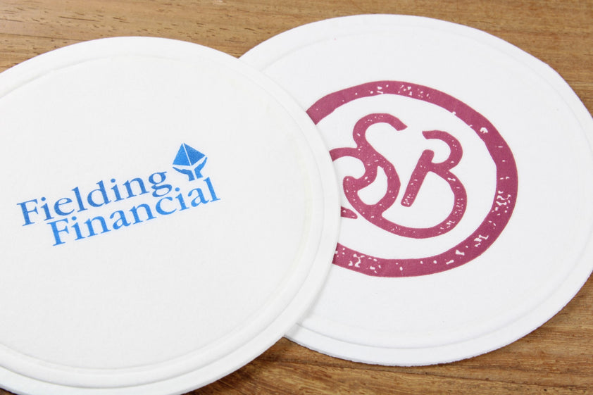 Printed Tissue Paper Cocktail Coasters, wax-backed & Drinksware UK