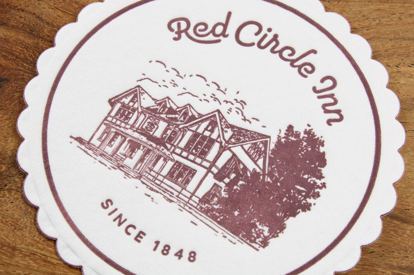 Printed Tissue Paper Cocktail Coasters, wax-backed & Drinksware UK